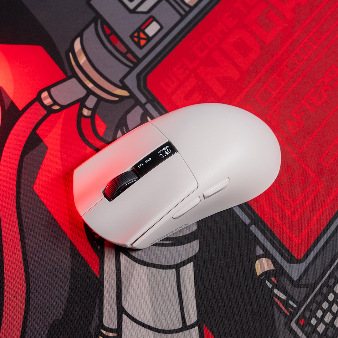 Aftershock M1 Pro Wireless Gaming Mouse with RGB Charging Dock - White